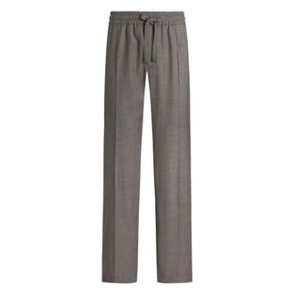 Dolce & Gabbana Birds-eye Woll Jogginghose - - Trousers - Herren - Grau - L