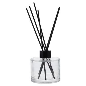 BESPORTBLE Aroma Diffuser Glasflasche Schwarz mit Schwarzen Rattanst&auml;bchen Wiederverwendbare Duftflasche f&uuml;r &Auml;therische &Ouml;le und Parf&uuml;m Sicherer Glasbeh&auml;lter f&uuml;r 
