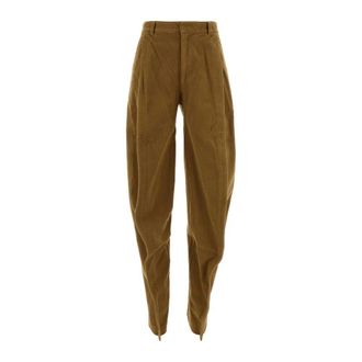 Y / Project Stretch-Hose aus Samt - - Trousers - Damen - Braun - S