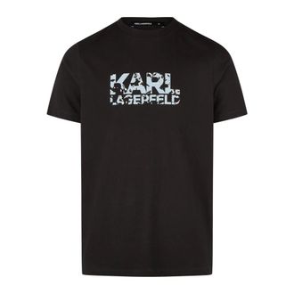 Karl Lagerfeld Homme, Tops, Noir, Taille: M T-shirt en coton