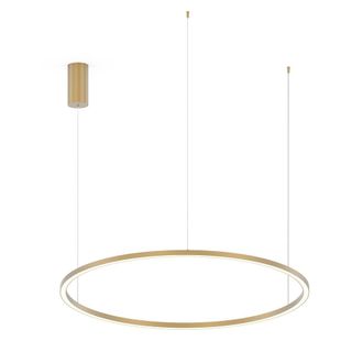 Luce-Ambiente-Design Led Hoop Suspension in Gold Aluminum with CCT Function 120 cm