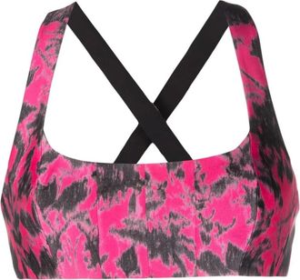 Philosophy di Lorenzo Serafini Femme, Sport, Rose, Taille: 38 FR Cropped Floral Top