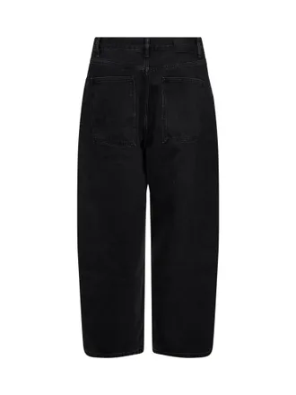STUDIO NICHOLSON Mens Denim Jeans Paolo Washed Black Cotton