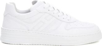 Hogan Low-Top Sneaker - Basket Hammered Leather White Sneakers - Gr. 36,5 (EU) - in Weiß - für Damen