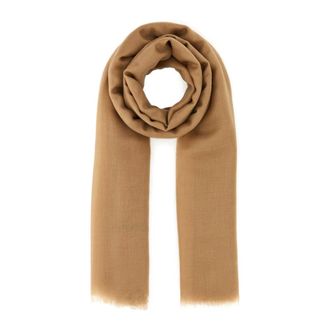 Ferragamo Femme, Accessoires, Brun, Taille: ONE Size Camel Cashmere Scarf