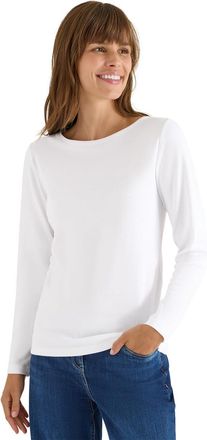 Cecil Shirt mit U-Boot-Ausschnitt White L