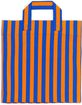 Sunnei Mens Shopper Bag With Striped Pattern Multicolour Cotton Handbags Hand
