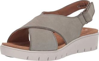 Clarks Femme Un Karely Sun Tongs, Sage Nubuck, 37 EU