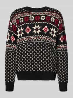 Polo Ralph Lauren Strickpullover im Allover-Look mit Rundhalsausschnitt