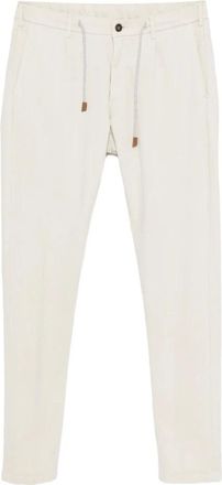 Eleventy Homme, Pantalons, Beige, Taille: W34 Pantalon en m&eacute;lange de coton avec cordon de serrage