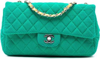 Chanel Hobo Bags - Medium Classic Mesh Single Flap - Gr. unisize - in Gr&uuml;n - f&uuml;r Damen