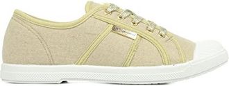Les Tropeziennes LES TROPEZIENNES PAR M. BELARBI Femme CLORUNI Chaussures Detente Tennis Lacet, Beige-Or, 38 EU