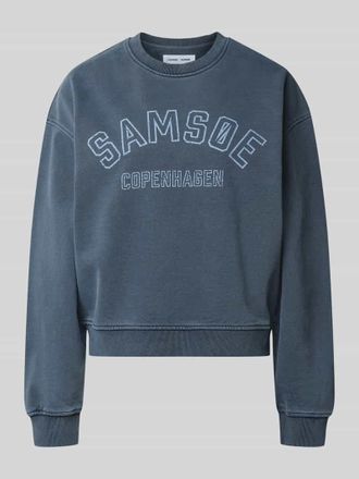 Sams&oslash;e & Sams&oslash;e Sweatshirt mit Label-Print Modell SAVAN
