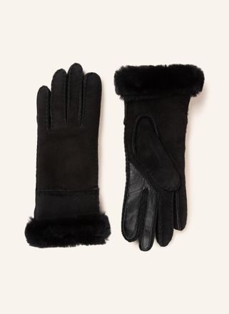 UGG Lederhandschuhe schwarz