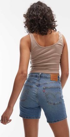 Levi's 501 - Mittellange Shorts in Mittelblau