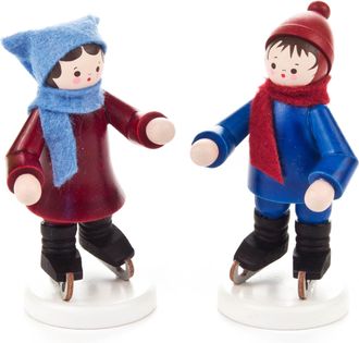 Dregeno Seiffen eG Schlittschuhkinderpaar bunt