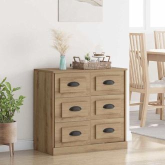 vidaXL Buffet Ch&ecirc;ne artisanal 70 x 35,5 x 67,5 cm Bois ding&eacute;nierie vidaXL