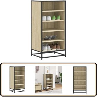 vidaXL vidaXL Schuhregal Sonoma-Eiche 48x38x97,5 cm Holzwerkstoff