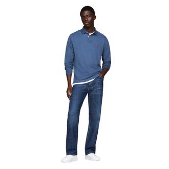 Tommy Hilfiger Poloshirt f&uuml;r Herren, Lang&auml;rmlig (&Auml;g&auml;isches Meer)
