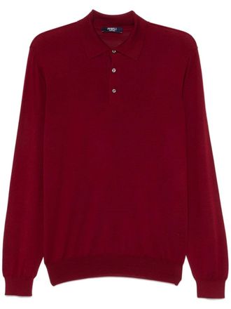 Fedeli polo en maille fine - Rouge