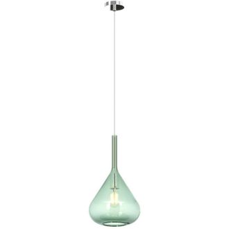 Top-Light Suspension moderne Kona 1 lumi&egrave;re en verre vert - Culot E27 - R&eacute;glable jusqu&agrave; 250 cm de diam&egrave;tre
