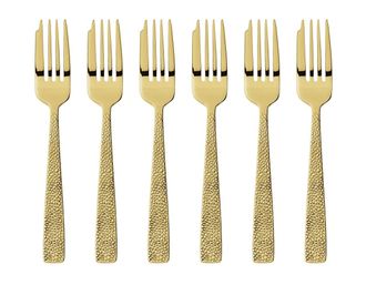 Sambonet Set 6 Kuchengabeln Edelstahl/PVD Gold [SP]