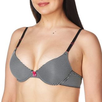 Maidenform Damen One Fab Fit Original Tailored Demi T-Shirt BH 07959, Klassischer Streifen-Print, 75D