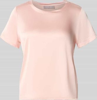 Christian Berg Blusenshirt aus Satin mit Rundhalsausschnitt