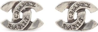 Chanel boucles doreilles à logo CC (1999) - Argent