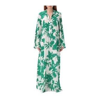 Max Mara Femme, Robes, Multicolore, Taille: 40 FR Robe Maxi en Soie Imprim&eacute; Floral