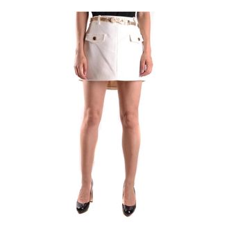 Elisabetta Franchi Ecru A-Linien Minirock - - Skirts - Damen - Wei&szlig; - L