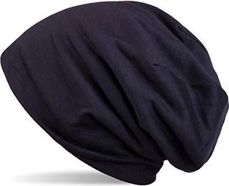 styleBREAKER Bonnet Unisexe en Couleur Unie avec Doublure en Thermo-Polaire, Bonnet dhiver Chaud doubl&eacute; 04024008, Couleur:Bleu Nuit