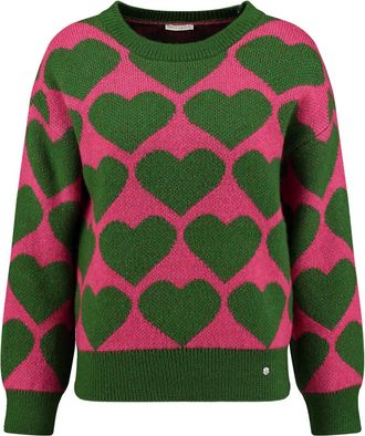 Key Largo Key Largo Damen Beat Round Pullover, Green (1500), Medium