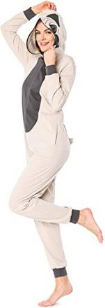 Ladeheid Costume pour Femme dune Piece Costume de Nuit Deguisement Pyjama Motif Animal LA40-234 (Carlin Beige, S)