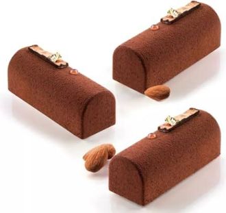 Silikomart Silikomart SF130 Silikonform Nr. 9 MIDI BUCHE 84X32 H 35 MM TERRACOTTO