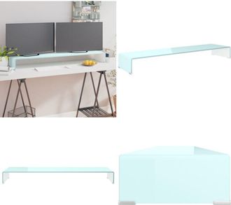 vidaXL Vidaxl - TV-Aufsatz/Monitorerhöhung Glas Grün 120x30x13 cm - TV-Aufsatz - TV-Aufsätze - Home & Living - Grün