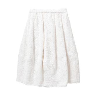 Comme Des Gar&ccedil;ons Femme, Jupes, Blanc, Taille: 40 FR Gathered Midi Skirt