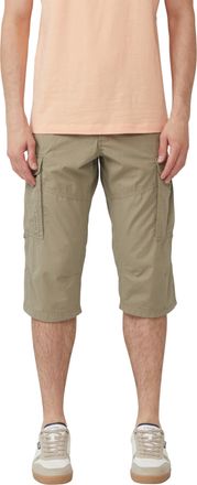 s.Oliver File: Gemusterte Cargo-Bermuda aus Baumwollmix im Relaxed Fit tannengrün 34