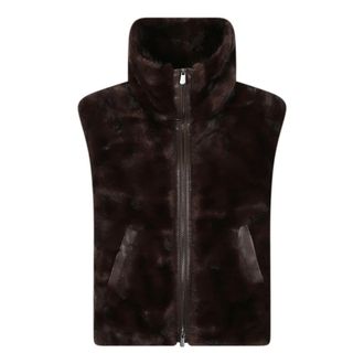 Pinko Glossinia Kunstpelzweste - - Jackets - Damen - Braun - S