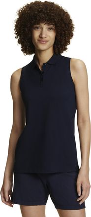 Falke Damen Polohemd Basic Polo Top W Pl Baumwolle weich hautfreundlich bequem sehr leicht 1 Stück, Blau Space Blue 6116, L
