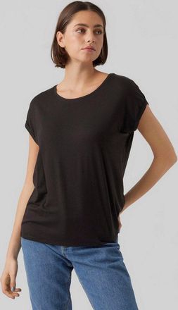 Vero Moda Rundhalsshirt VMAVA PLAIN SS TOP GAJRS NOOS