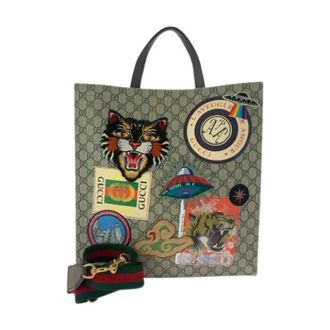 Gucci Pre-owned Courrier Embroidery GG Supreme Canvas Tote Bag - - Pre-owned - Damen - Mehrfarbig - ONE SIZE