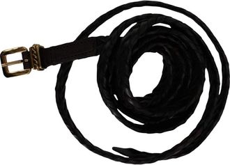 Etro Femme, Accessoires, Noir, Taille: 85 CM Woven Leather Belt