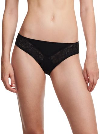 Chantelle Minislip CHANTELLE FLORAL TOUCH, Damen, Gr. 36, schwarz, Obermaterial: 75% Polyamid, 25% Elasthan, k&ouml;rpernah, Unterhosen, Spitze, blickdichtes Gewebe