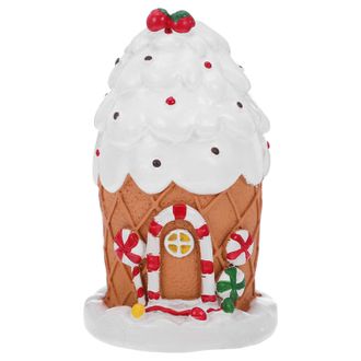 SOLUSTRE Lebkuchenhaus Weihnachtsdorfh&auml;user Tischdekoration Harzdorfhaus-Dekoration Winterliche Weihnachtsdorfhaus Mikrolandschaftsdorfhaus Minihaus Terrarien-