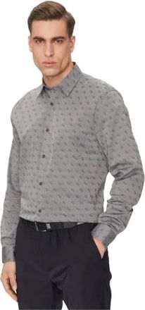 Guess Homme, Chemises, Gris, Taille: S Chemise Imprim&eacute;e en Coton Modal