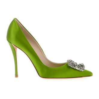 Roger Vivier Femme, Chaussures, Vert, Taille: 38 1/2 EU Escarpins Flower Strass