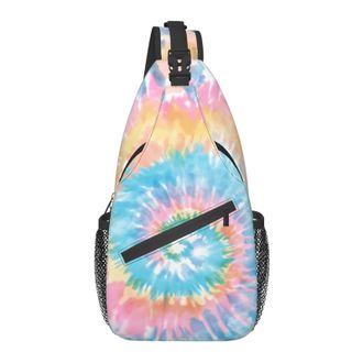 AOOEDM Tie Dye Rainbow Pattern Sling Bag, Crossbody-Rucksack, Schulter-Brusttasche für Damen Herren Outdoor-Reisen Wandern Daypack
