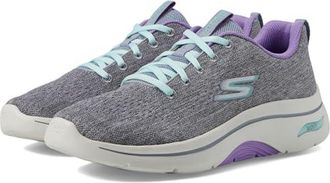 Skechers Womens Go Walk Arch Fit 2.0 Vivid Sunset Sneaker, Gris, 42 EU
