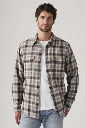 Levi's Surchemise Jackson Worker - Homme - Neutral / Calvin Plaid Oatmeal Flannel - M